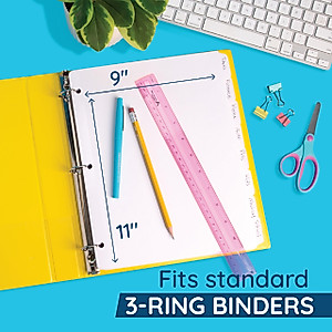 Blue Summit Supplies 3 Ring Binder Dividers with Reinforced Edge, 1/8 Cut Tabs, Letter Size, 3 Hole Punch Section Index Dividers for Binders, White, 96 Pack