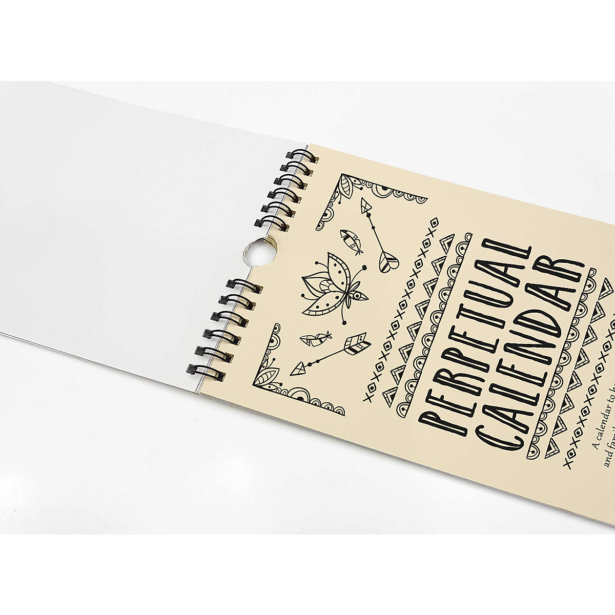 Inkdotpot Tribal Arrow Rustic Perpetual Calendar Birthday Wall Hanging Anniversary Special Event Reminder Calendar Book Journal Stationary Wall Hanging Birthday Gift Card Planner Organizer