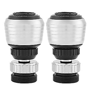 Oumefar Water Saving 360° Swivel Prevent Sputtering Tap Spray Head Adapter Faucet Aerator Faucet Bubbler Filter(2 pieces)