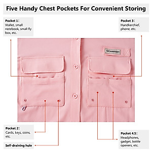 BASSDASH Women's UPF 50 Long Sleeve Fishing Hiking Button Down Shirt Performance Quick Dry FS21W