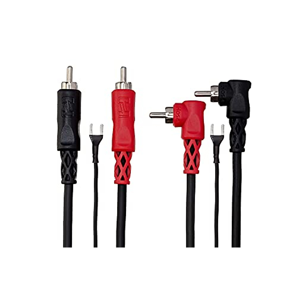 Hosa CRA-203DJ Dual RCA to Same with Ground Wire Stereo Interconnect, 9.8 feet