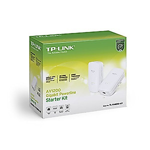 TP-Link AV1200 Powerline Ethernet Adapter - Gigabit Port, Plug&Play, Power Saving(TL-PA8010 KIT)