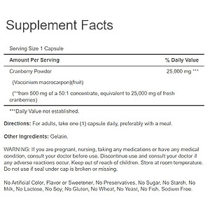 Puritan's Pride One A Day Cranberry Capsules, 120 Count (Pack of 2)