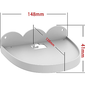 Compatible with Amazon Echo Pop Holder Echo Pop Stand Mount Echo Pop Wall Mount with Integrated Cable Management, No Screws Required, Speaker Accessories Rack (Echo Pop, Black, JT01) 2 Pieces