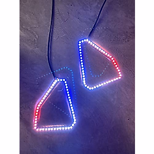 2PCS Angel Eyes Bluetooth CHASING Vent Overlay Lights KIT For 2020 2021 2022 2023 Polaris Slingshot Headlights