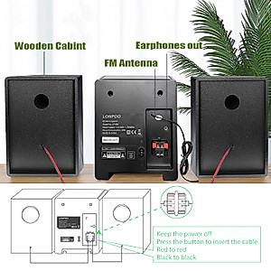 Home CD Stereo Shelf System - 30W Compact Micro Stereo System with CD Player, Bluetooth, FM Radio, Aux-in, USB Playback, 2-Way Music Crisp-Sound, DSP-Tech, Remote Control