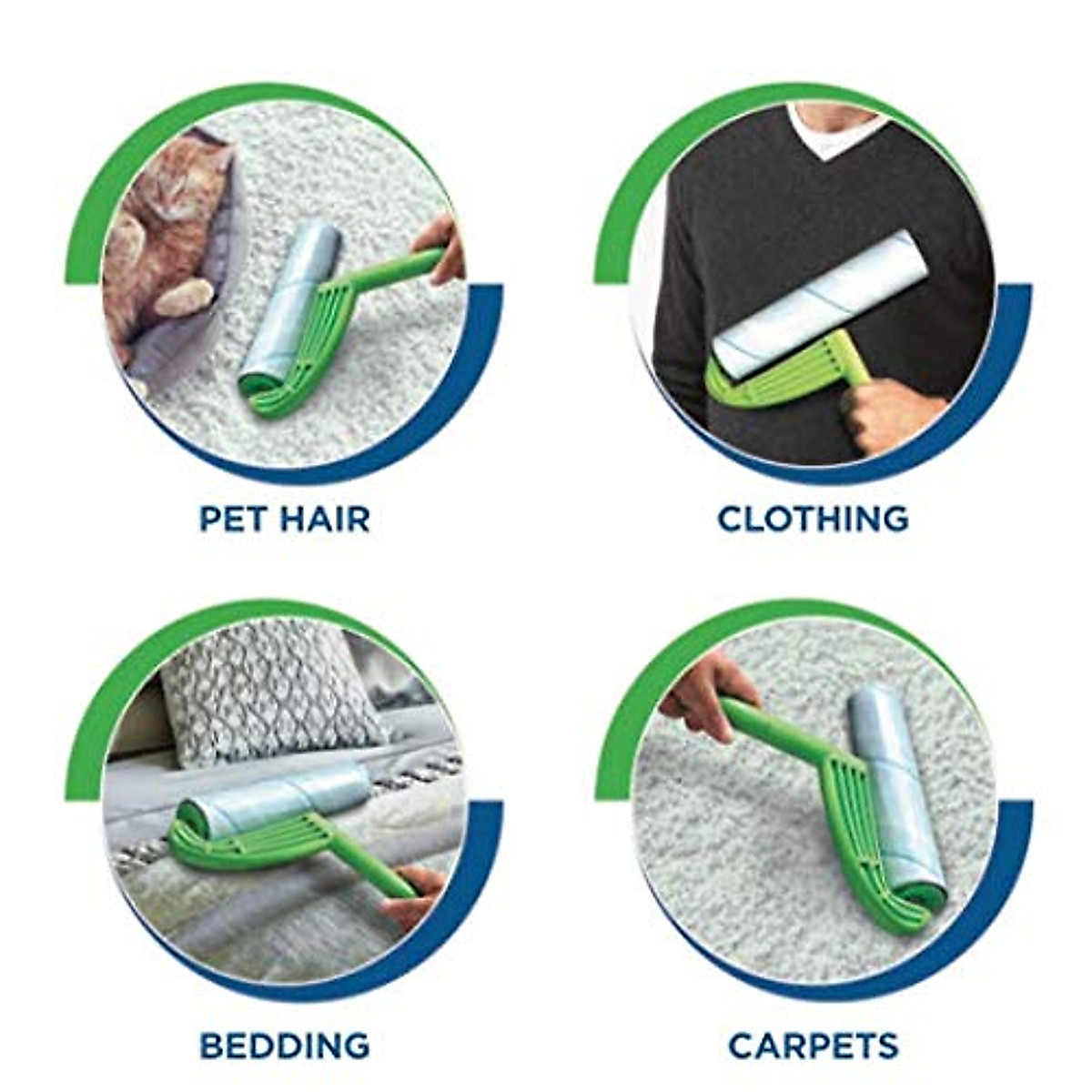 Leo Cleaning Lint Roller Refill (6 Packs 300 Sheets) for Pet's Hairs Lint Remover & Household Cleaning Great for Dog and Cat Hair Suitable for Most Large Lint Rollers, mega Rollers, 10in Wide Rollers