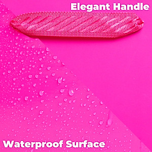 UnicoPak 30 Pcs Hot Pink Gift Bags Small Size 6x3.2x8 Inch, Glossy Finish Surface Paper Gift Bags with Handles, Small Goodie Bags Party Favor Bags Candy Bags for Barbie Themed Birthday, Party,