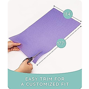 JULY HOME Refrigerator Shelf Liners, Fridge Organizers & Storage, Fridge Mats for Fruit and Vegetables, Washable Fridge & Drawers Liners, Protects Against Spills, Slip Resistant (6 Pack, 17.7"x11.4")