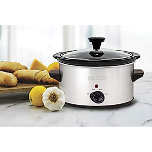 Nesco SC-150-47 1.5 Qt. Oval Analog Silver Slow Cooker, Quart
