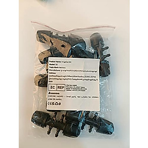 Kalolary 10PCS Barbed Tee 1/2 inch to 1/4 inch Irrigation Tube Anti-Drop Premiun Quality Fitting (fits 13mm ID/ 4mm ID), 16mm PE Pipe Lock Female Connector to 47 Pipe Variable Diameter Six-Way Adapter