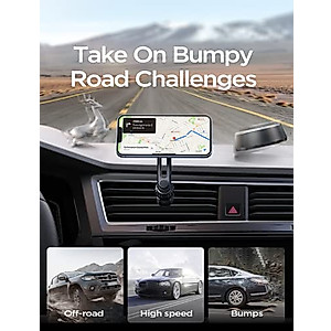 LISEN Magnetic Phone Holder for Car Mount 2022 Newest Phone Magnet for Car Enjoy Never Blocking Universal Air Vent Magnetic Car Cell Phone Holder Mount Fit for All 4”-13” Tablets & Smartphones