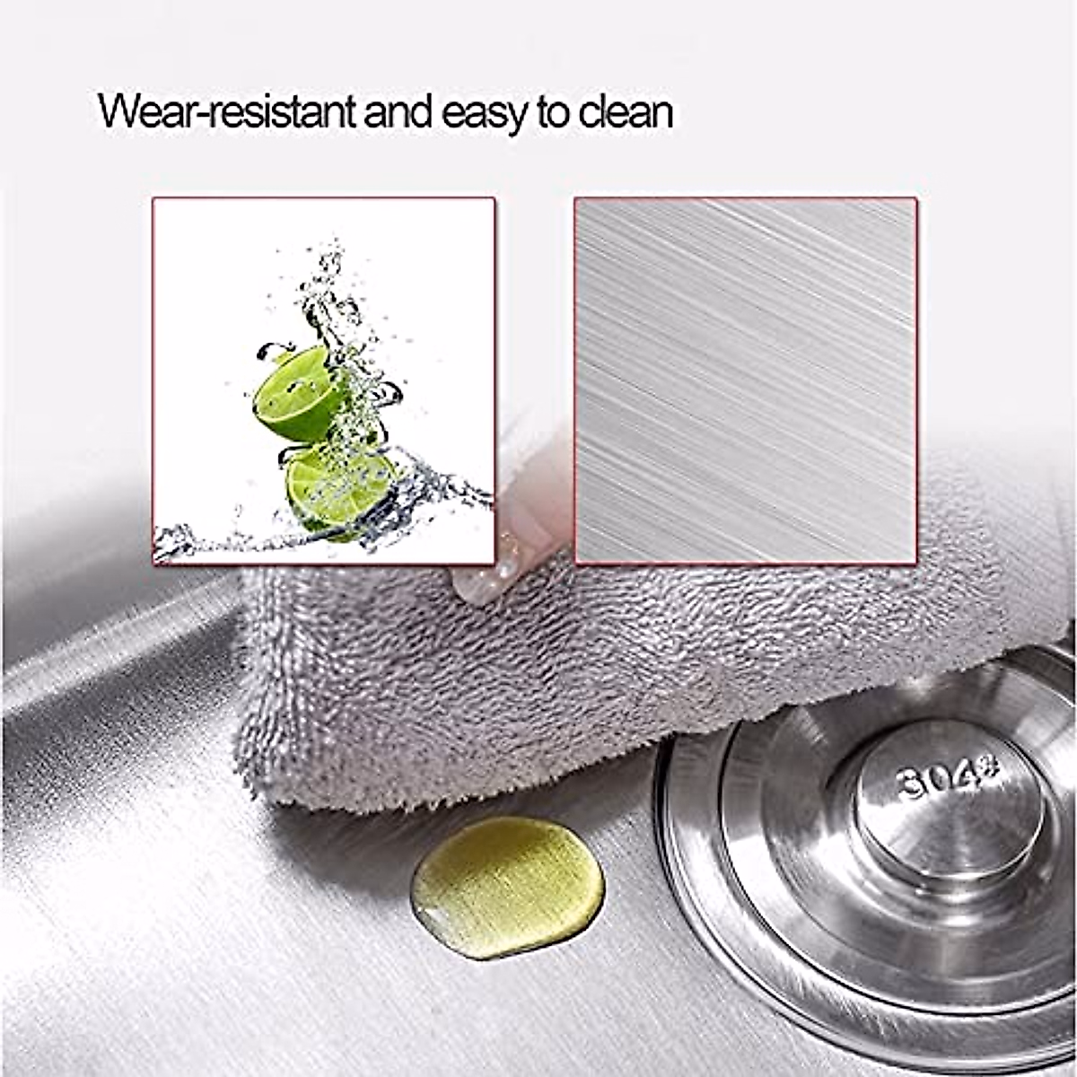 EMENG Commercial Sink Kitchen Wash Basin Stainless Steel Garden Sink, Multi Functional Single Bowl Sink with Stand for Vegetable Washing Basin Sinks, for Outdoor Indoor Garage Kitchen La
