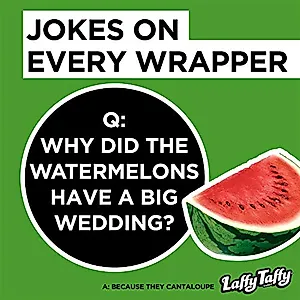 Laffy Taffy Stretchy and Tangy Candy, Watermelon, 1.5 Ounce(Pack of 24)