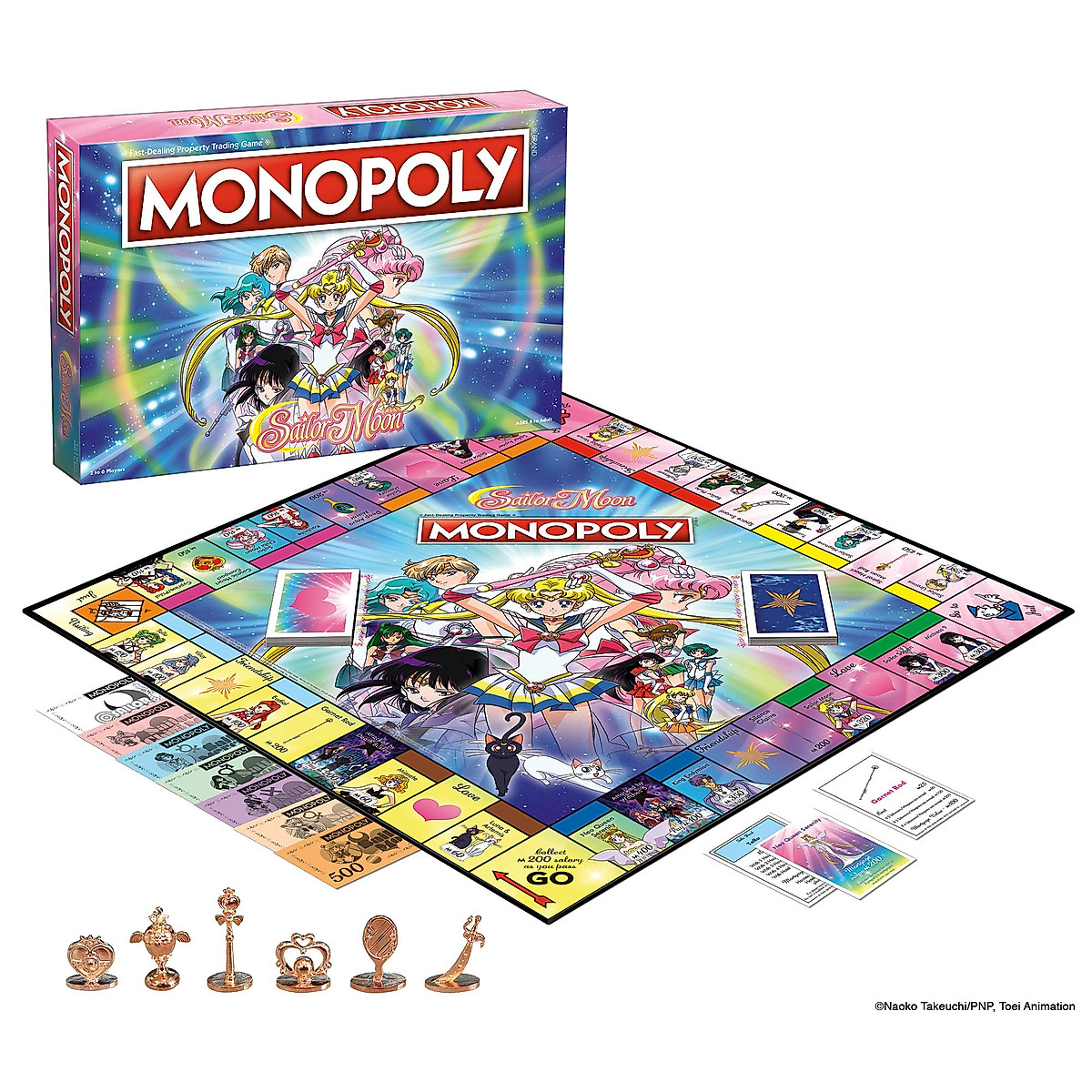 Monopoly Sailor Moon Board Game | Based on The Popular Anime TV Show | Custom Tokens, Money and Game Board | Officially Licensed Merchandise