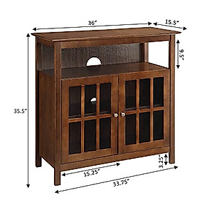 Convenience Concepts Designs2Go 3-Tier Glass Entryway Table, Espresso
