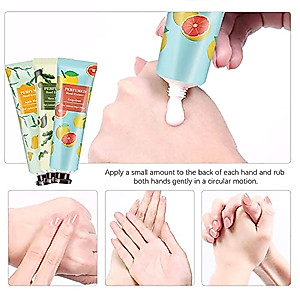 BONNIESTORE 10 Pack Fruits Fragrance Hand Cream, Moisturizing Hand Care Cream Travel Gift Set With Shea Butter Natural Aloe and Vitamin E For Men And Women-30ml