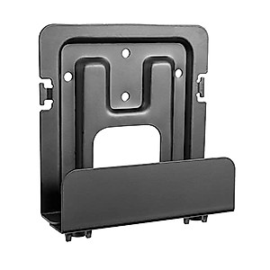 RCA Streaming Player Wall Mount – Easily Mount Streaming Box to Wall, Adjustable Base, Supports 2.2 Pounds, Universally Compatible – Apple TV, Roku, Fire TV, Sonos Port; Black