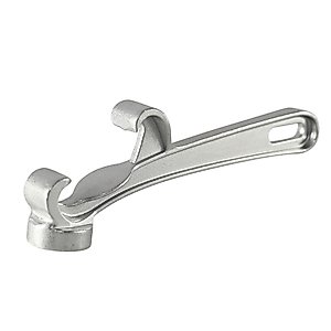 HOME-X Aluminum Pail Opener, Sturdy Bucket Lid Removal Tool, Handy Lightweight Aluminum Lid-Remover and Opener Tool, 8 ½” L x 2" W x 1 ¼” H, Silver