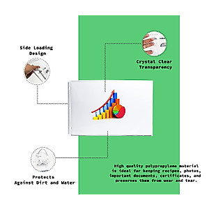 50 Pack 11x17 Inch Heavyweight Diamond Clear Sheet Protectors, Side Loading, Ledger Sheet Protectors, by Gold Seal, 3-Hole Punched