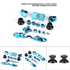 Zerone Full Button Set for Xbox One, Thumbsticks ABXY Buttons Dpad Triggers Full Buttons Set Mod Kits for Xbox One Controller(Blue)