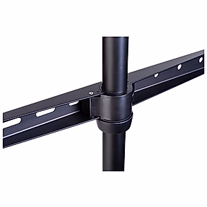 Displays2go 43”- 65” Tripod Easel Artistic TV Stand, 180° Swivel – Black/Walnut (ARTTV65B)