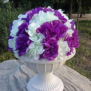 YARNOW Garden Urns Urn Planter 4pcs Vintage Style Flower Pot Classic Pillar Flower Pot Greek Column Statue Garden Urn Tall Roman Pillar Flowerpot for Wedding Patio Yard Pathway Garden