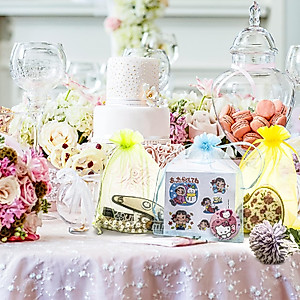 100PCS 4x4.72 inches Sheer Organza Bags, White Wedding Favor Bags with Drawstring, Jewelry Gift Bags for Party, Jewelry, Festival, Makeup Organza Favor Bags,net gift bags,Drawstring Goody bags (White)