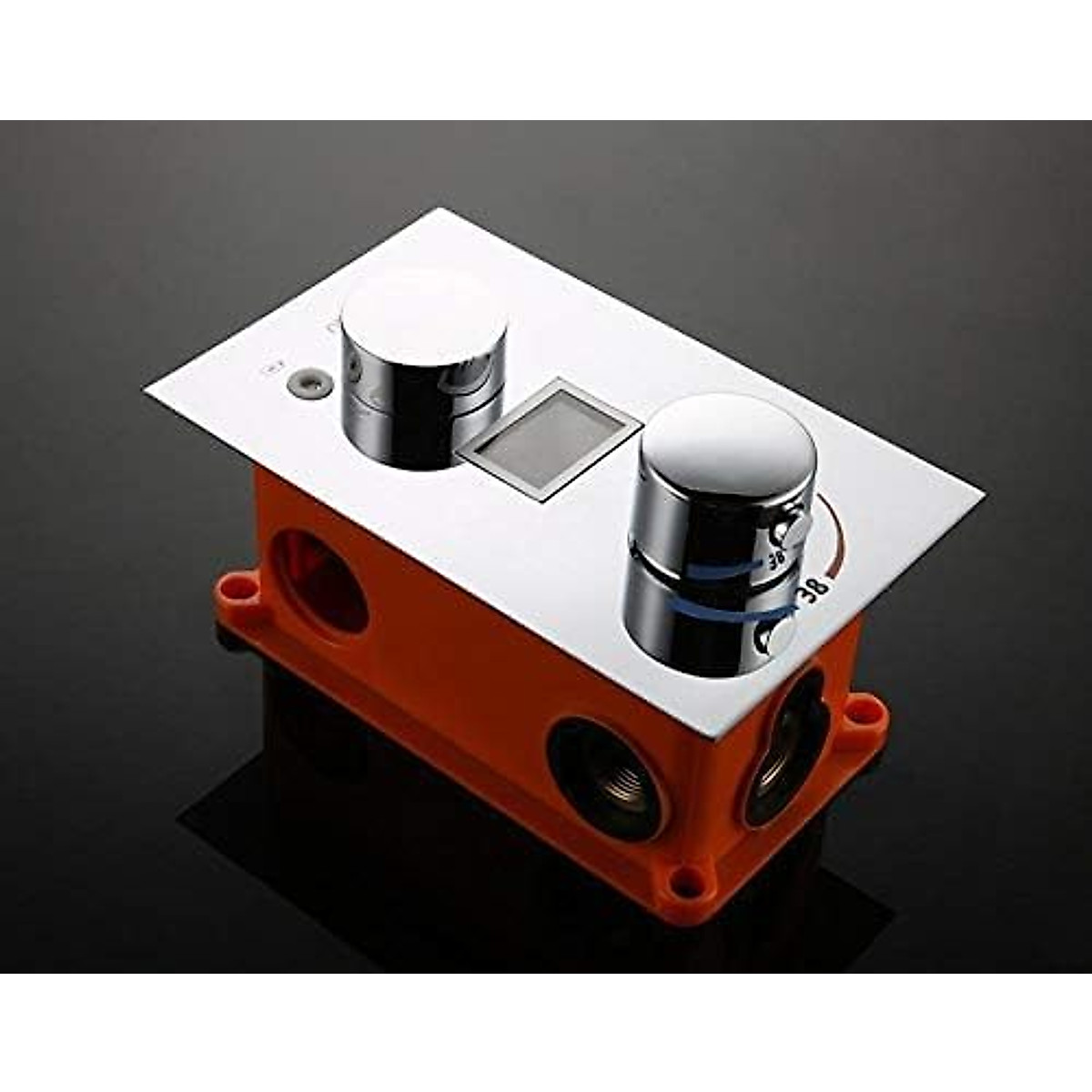 TECKI Kitchen Taps Brass Wall Mounted Bathroom Thermostatic Faucets Mixer Bath Shower Set With Round Shower Head Chrome Finish