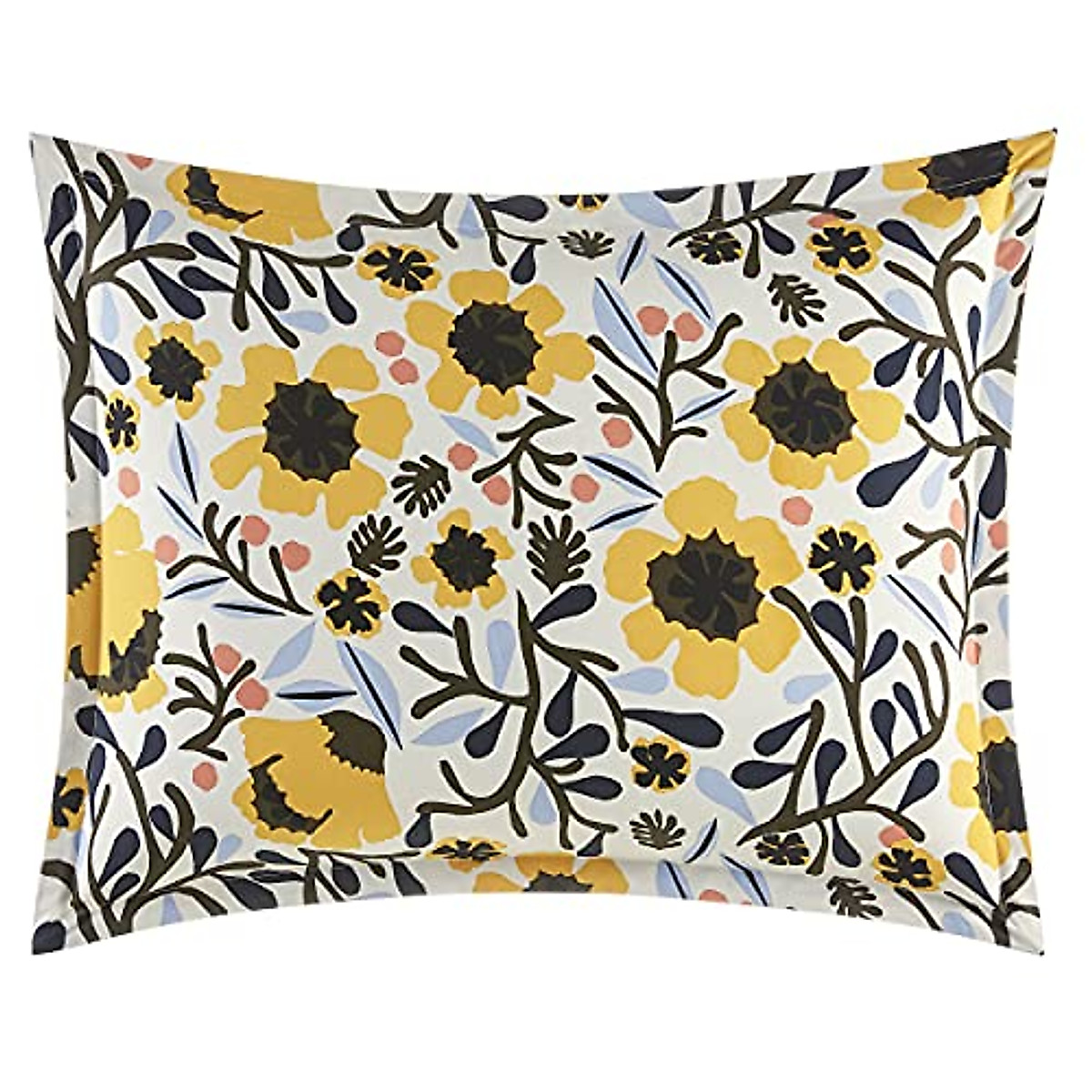 MARIMEKKO - King Duvet Cover Set, Cotton Percale Bedding with Matching Shams, All Season Home Decor (Mykero Multicolor, King)