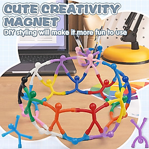 Grtard 10 Pcs Fridge Magnets Men, Mini Magnetic People, Small Colorful Magnets Fridge, Funny Magnets Flexible Magnets Fun Magnets for Whiteboard, Cute Magnets for Fridge, Lockers, Office, Door