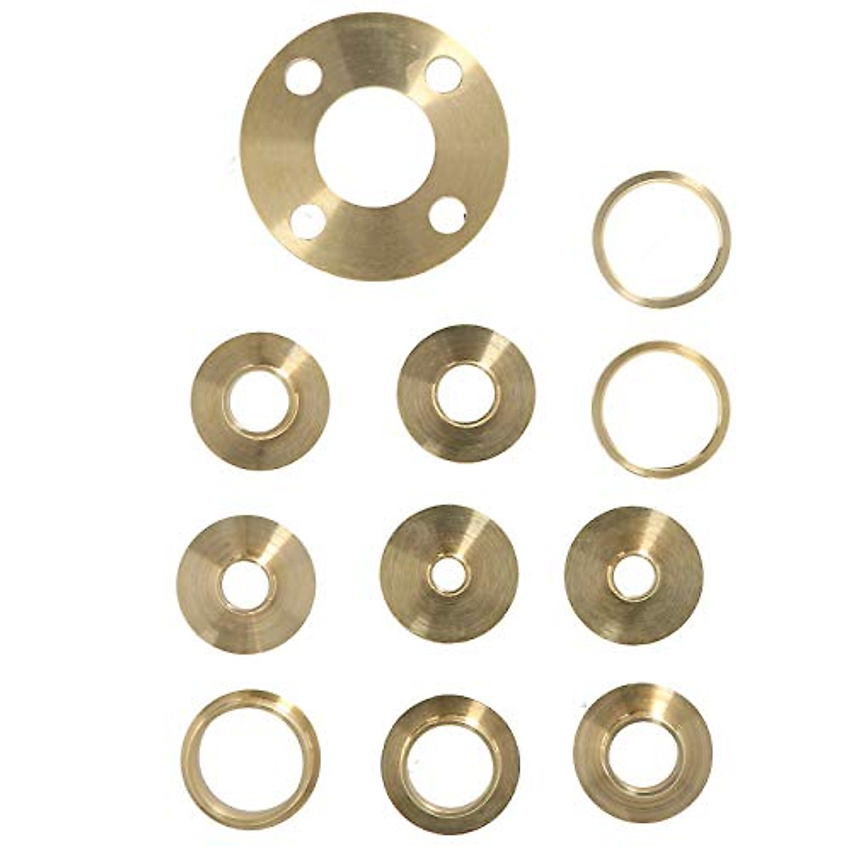 BTER Router Template Guide Set, 11pcs Solid Brass Template Guide Bushing Set, Portable Router Guide Bushing Kit with Carrying Case, Lock Nuts & Template Guide Adapter for Hinge Routing, Dovetailing