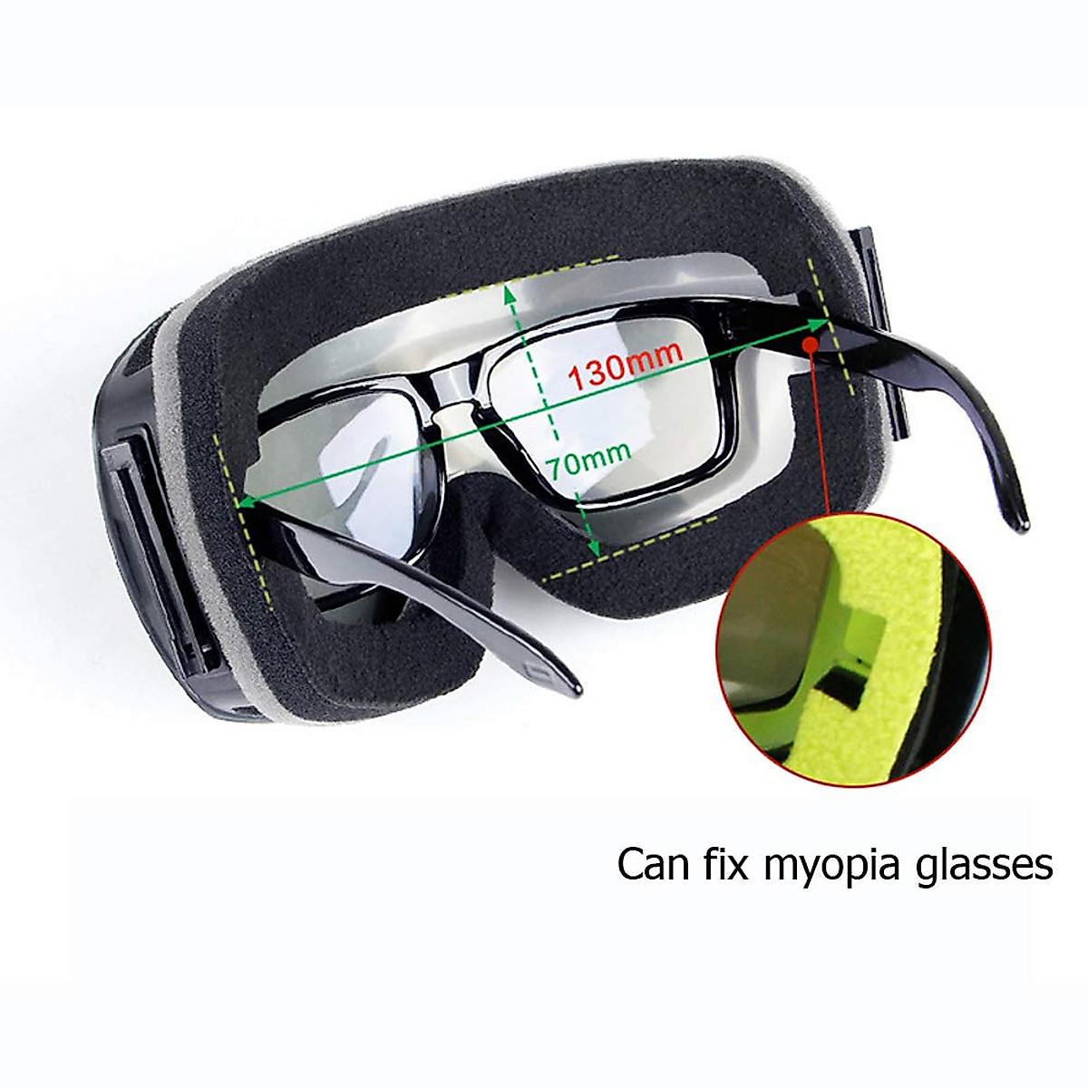 Snowboard Goggles UV Protection Dual Lens Anti Fog Snow Sports Goggles ，Men Women Youth Ski Goggles (VLT17.5% Blue Frame Blue Lens)