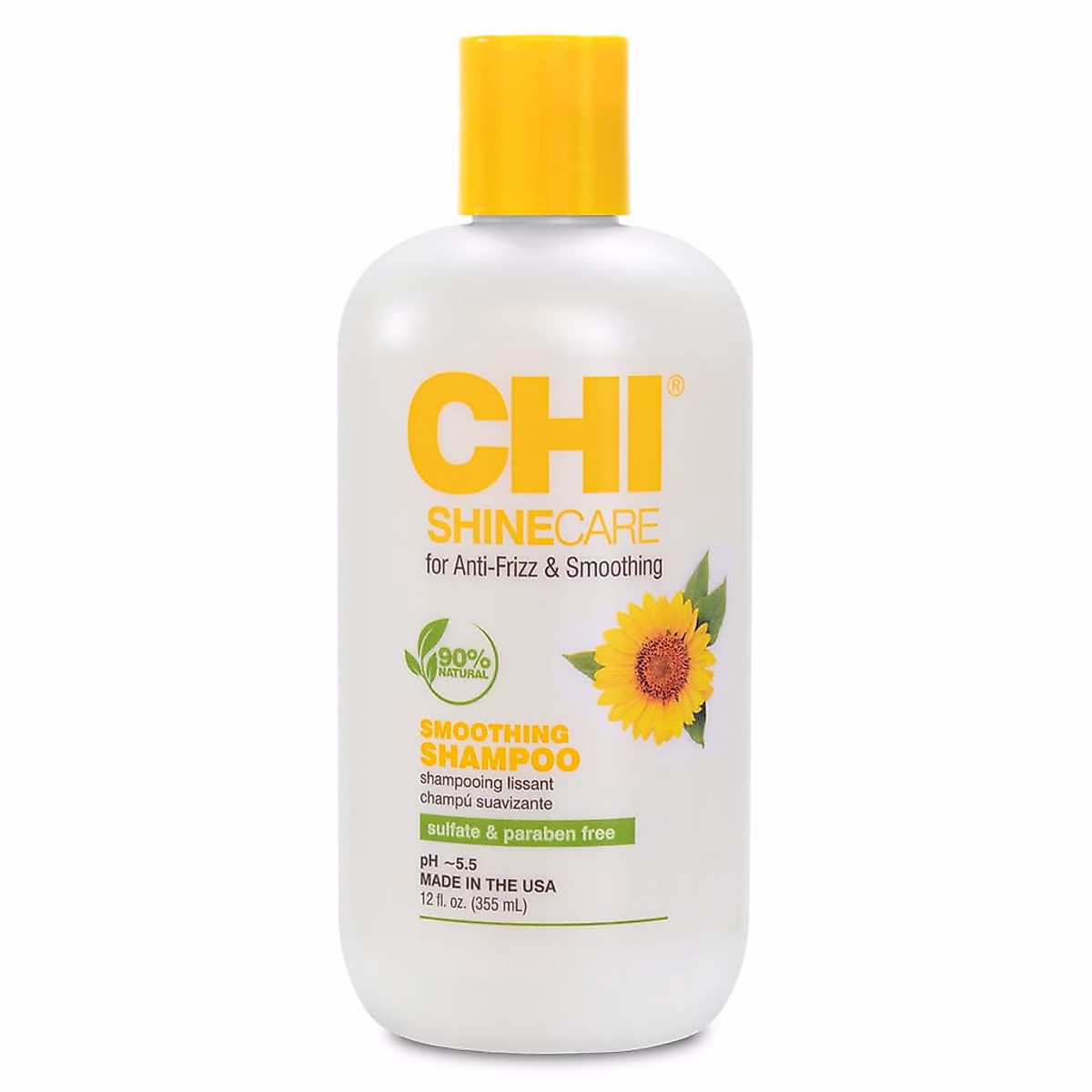 CHI ShineCare Smoothing Shampoo, Transforms Dull Hair Adding Instant Shine And Hydration, Sulfate, Paraben, & Cruelty-Free, 12 Oz