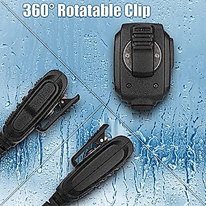Retevis Walkie Talkie Speaker Mic,IP54 Waterproof Shoulder Speaker Microphone Compatible with Baofeng UV-5R RT22 RT21 RT68 H-777 RT22S RB29 RT86 RT-5R RT19 RT27 Two Way Radios (2 Pack)