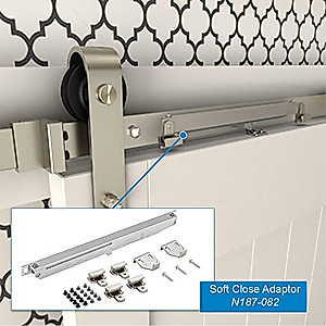 National Hardware N187-082 V1060 Sliding Door Hardware Soft Close in Satin Nickel