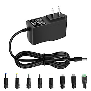 Arkare 5V 1A DC Power Supply Adapter 5W AC/DC Charger AC 100V-240V to DC 5 Volt 1Amp 0.5A Replacement Power Cord for Security Camera Baby Monitor Graco Swing TV Box Raspberry Pi Type C with 8TIPS