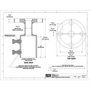 Wind Turbine Flange to Pipe Adapter for Import Turbines, NO Welding, Made in USA (1-1/2" Pipe)