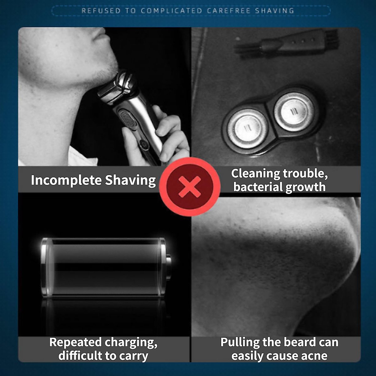 Razor Blades Refills, 【Upgrade 】Sharp Razor Blades Refills Mens Womens, Manual Dual Lubrication Blade - Suitable for Beards, Legs, and Armpits (16PCS)