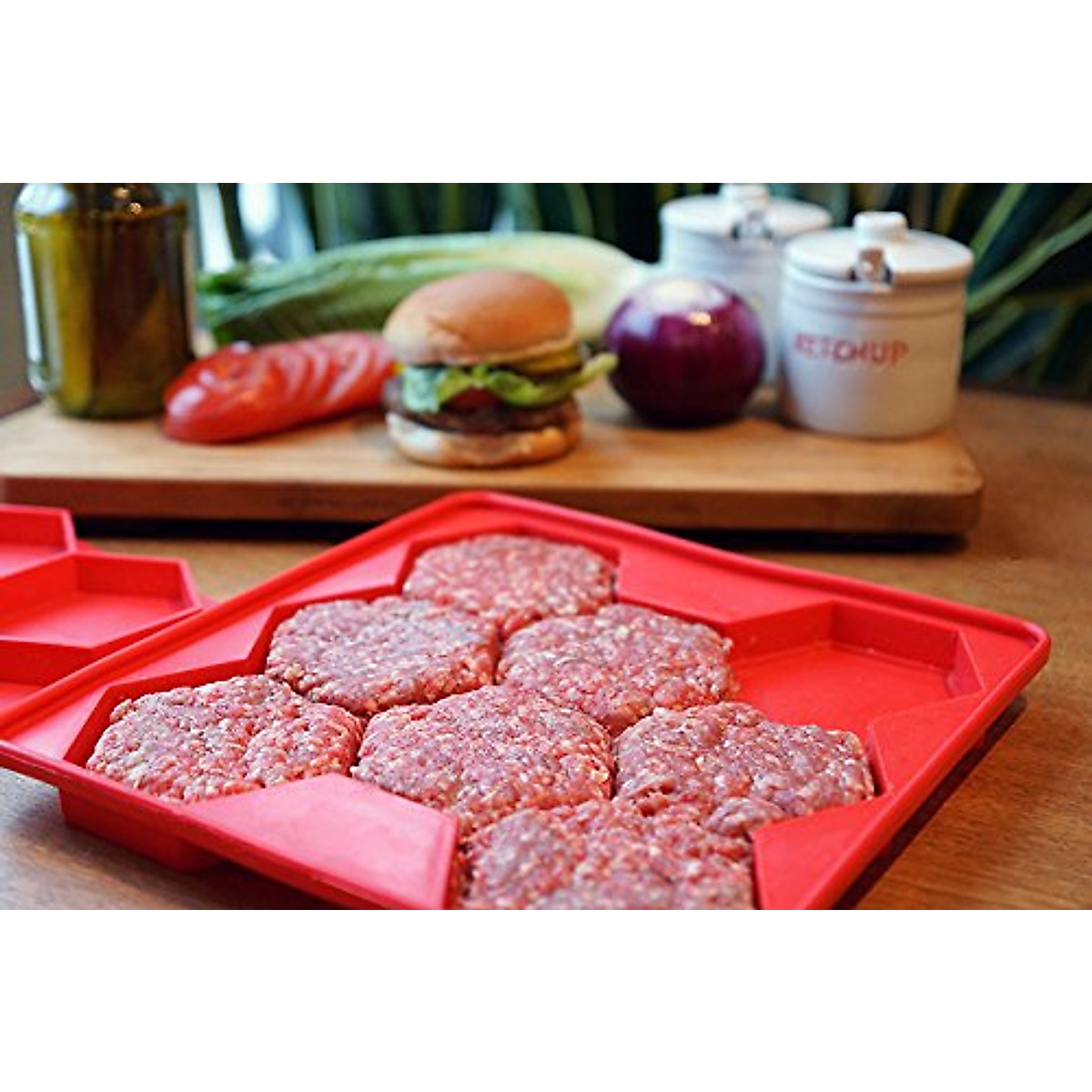 Burger Master Innovative 8 in 1 Burger Press and Freezer Container