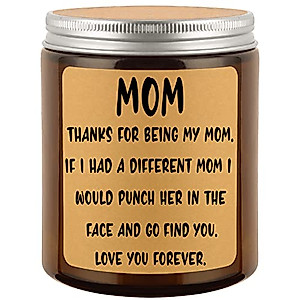 Gifts for Mom from Daughter, Son - Birthday Gifts for Mom - Mom Gifts - Gifts for Mom, Wife, Women - Funny Birthday Presents from Daughter, Son, Husband - GFTYIO Lavender Scented Candles