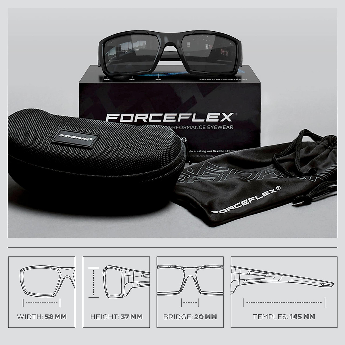 FORCEFLEX Heat | Flexible, Unbreakable Sports and Running Sunglasses for Men and Women
