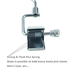 CreooGo Laundry Hangers with Swivel Hooks Hold Boots Clips Pin Stainless Steel Portable for Travel Clothes Towel Pack of 10