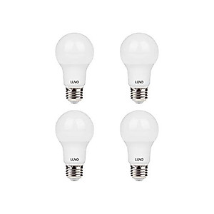 LUNO A19 Dimmable LED Bulb, 5.5W (40W Equivalent), 450 Lumens, 5000K (Daylight), Medium Base (E26), UL & ENERGY STAR (4-Pack)