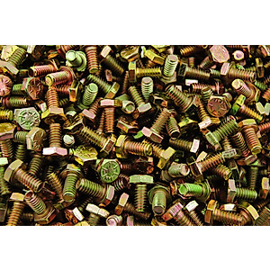 (500) Hex Head 1/4-20 x 1/2 Grade 8 Bolts Yellow Zinc Cap Screws
