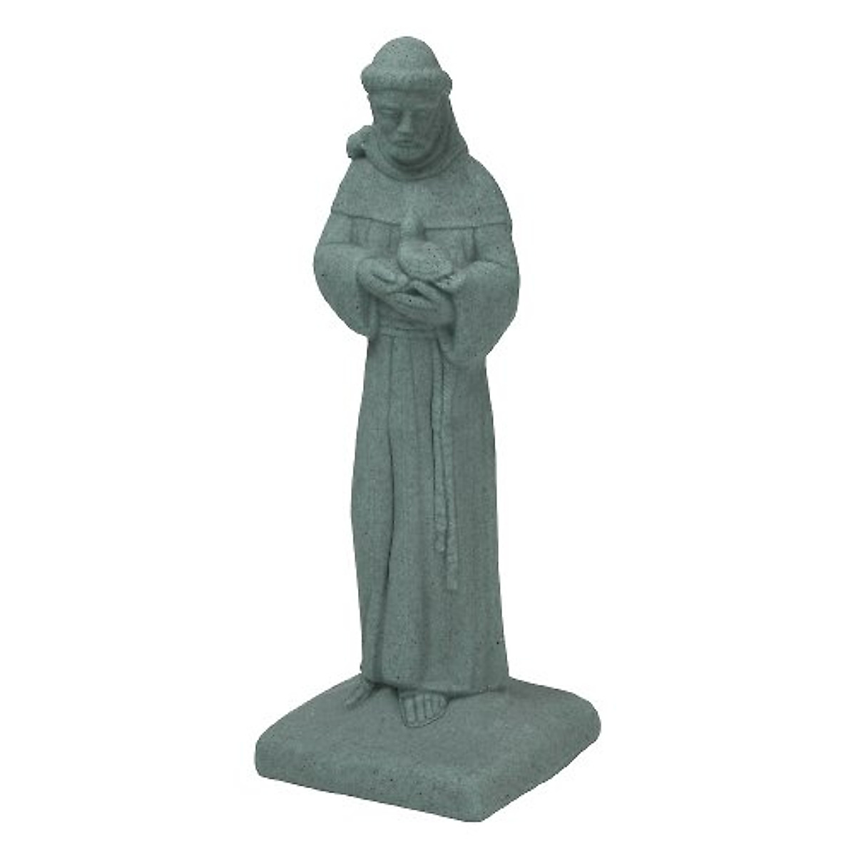 EMSCO Group Saint Francis Statue – Natural Granite Appearance – Made of Resin – Lightweight – 29” Height