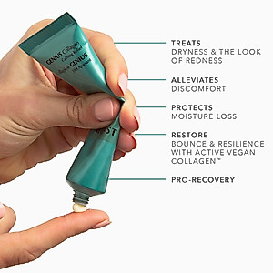 Algenist Collagen Boost, Brighten & Restore Kit - 4-Piece Anti-Aging Skincare Set - Genius Liquid Collagen, Blue Algae Vitamin C Dark Spot Correcting Peel, Calming Relief Cream & Eye Renewal Balm