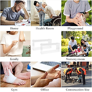 2 Pack Medicine Cabinet Wall Mounted,Transparent Lattice Medicine Storage Box, No Installation Required Medicine Cabinet Organizer, Small Wall Cabinet for Bathroom, Kitchen, Rv, First Aid, and More