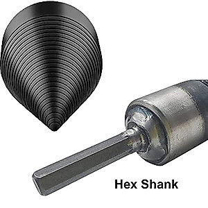 Hex Shank Firewood Drill Bit Wood Splitter,Overall Wood Splitter Drill Bit(32mm),Electric Drill Wood Splitter,Electric Log Splitter Hex Firewood Drill Bit.
