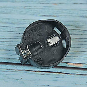 Comimark 10 Pcs CR2450 Coin Cell Button Battery Socket Holder 2 Pins Black AD